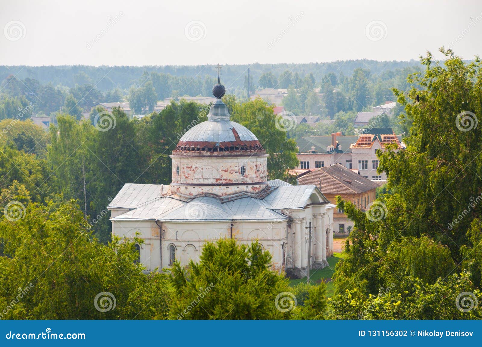 Cathedral of St. Nicholas in the Old Russian City of Myshkin on the ...