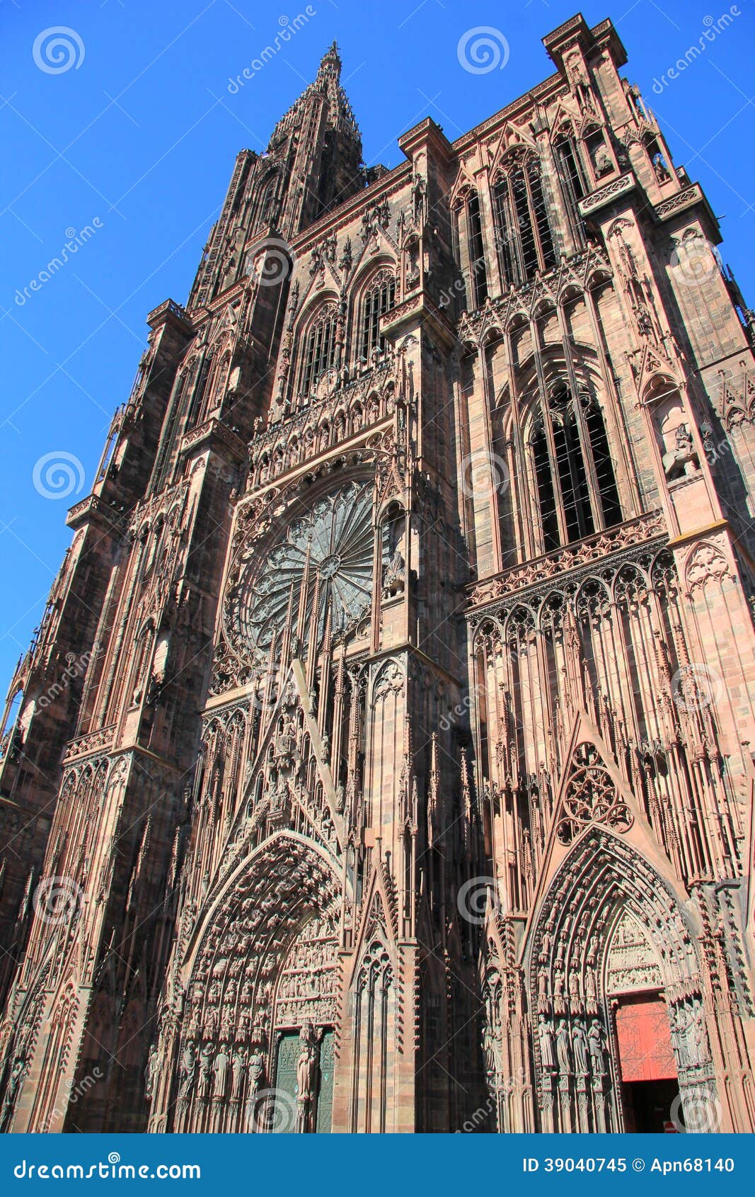 Cathedral of Strasbourg stock image. Image of ages, greatness - 39040745