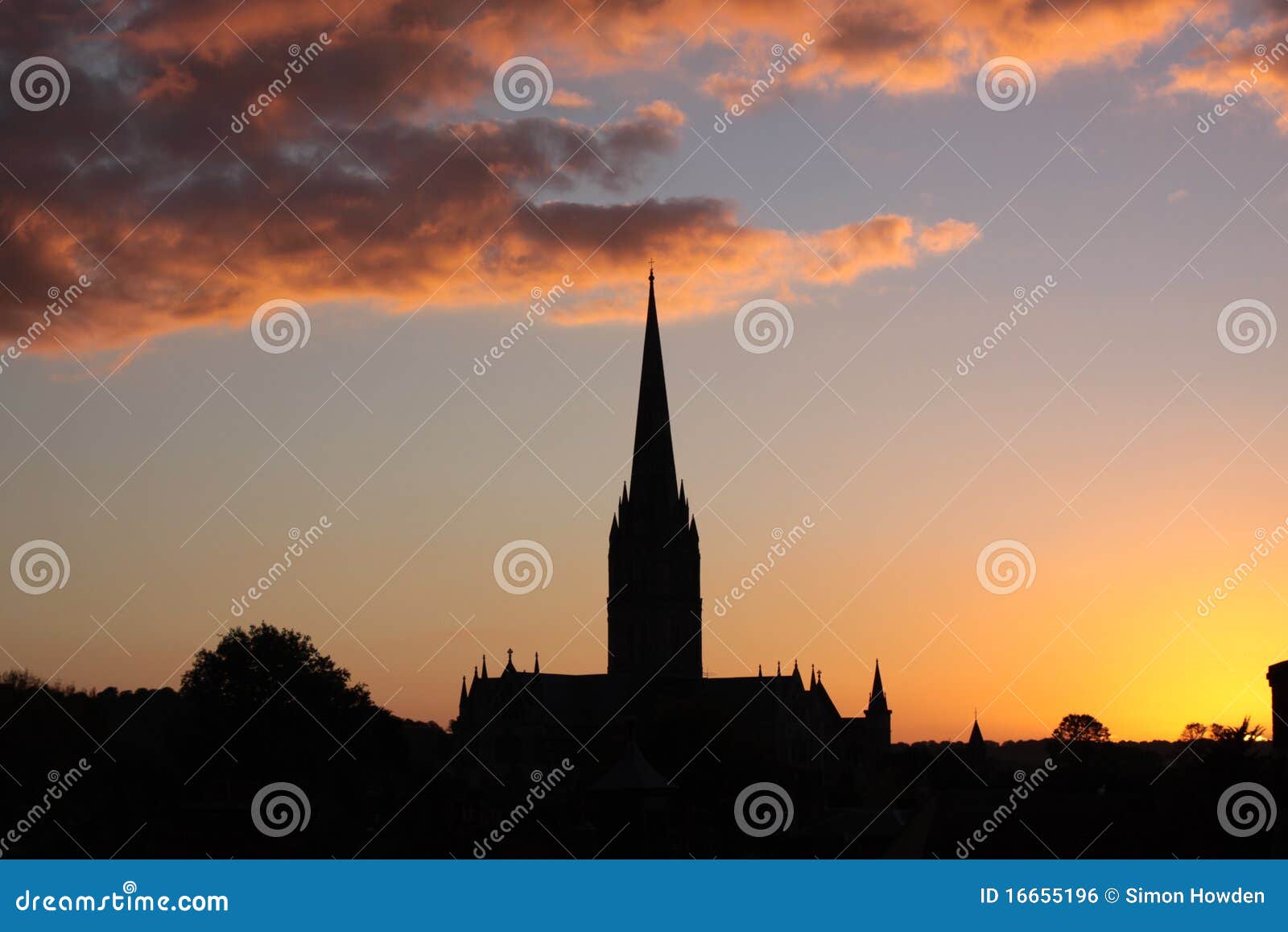 Cathedral Sunset stock photo. Image of winter, sunset - 16655196