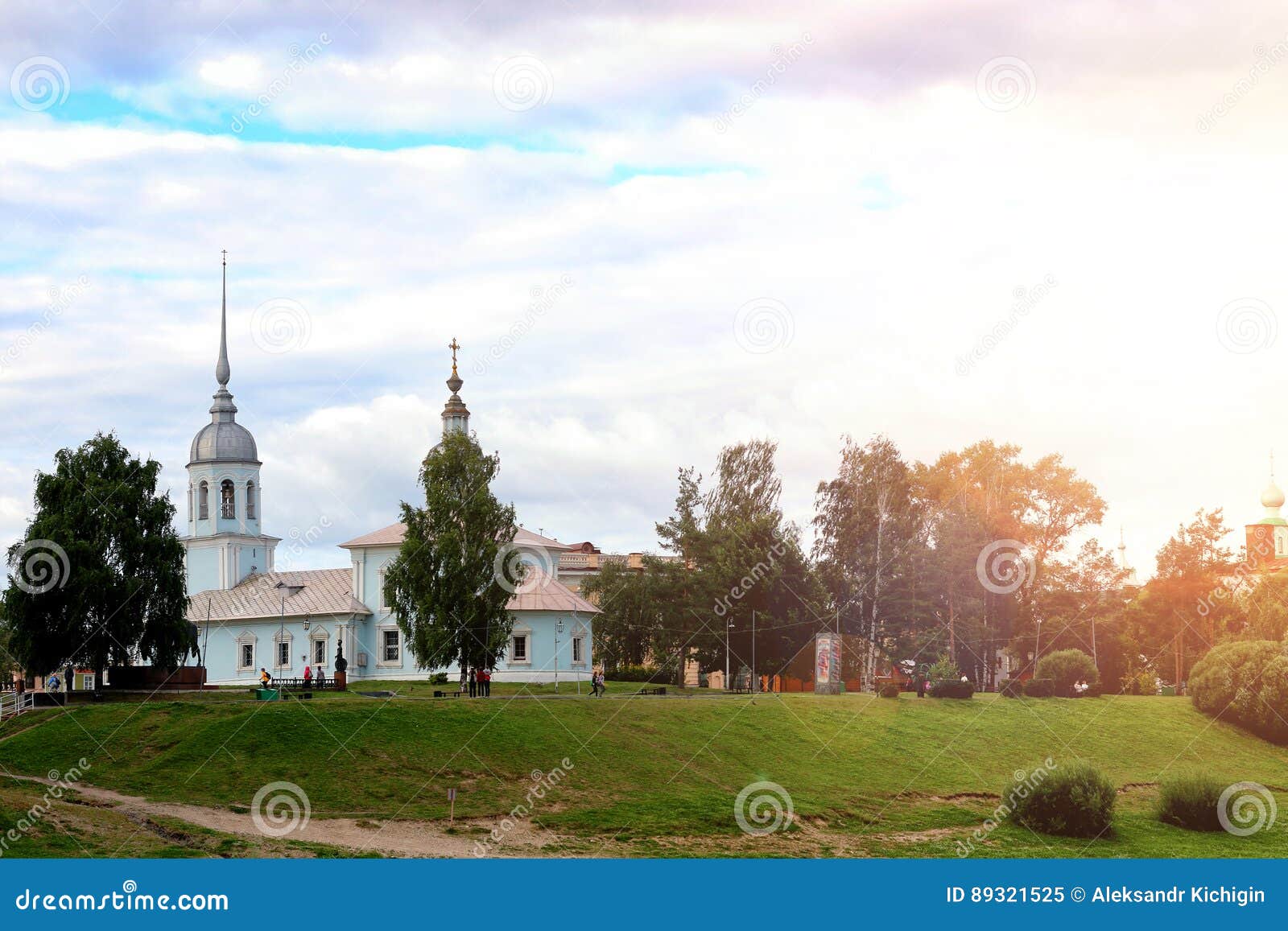 Cathedral on sunset tree stock image. Image of dusk, famous - 89321525