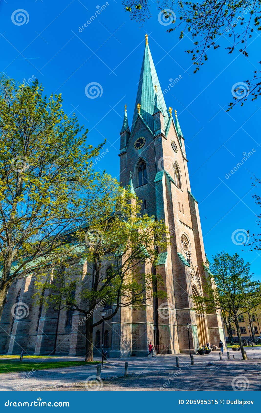 Cathedral in Swedish Town Linkoping Stock Image - Image of vintage ...