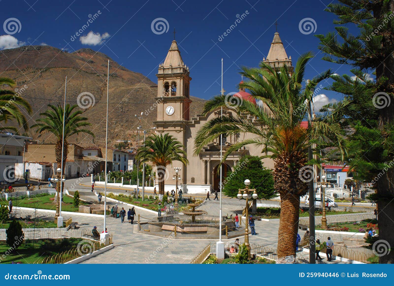 Cathedral of Tarma - Peru editorial photo. Image of park - 259940446