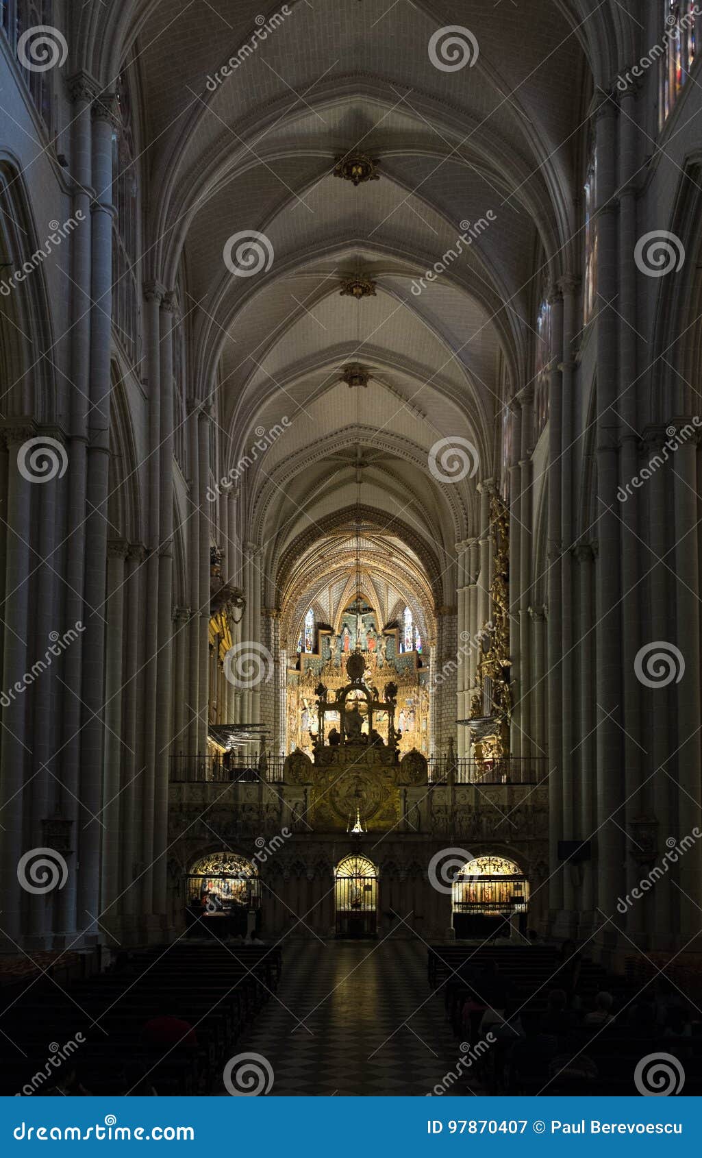 Cathedral of Toledo - Interior Editorial Photography - Image of ...