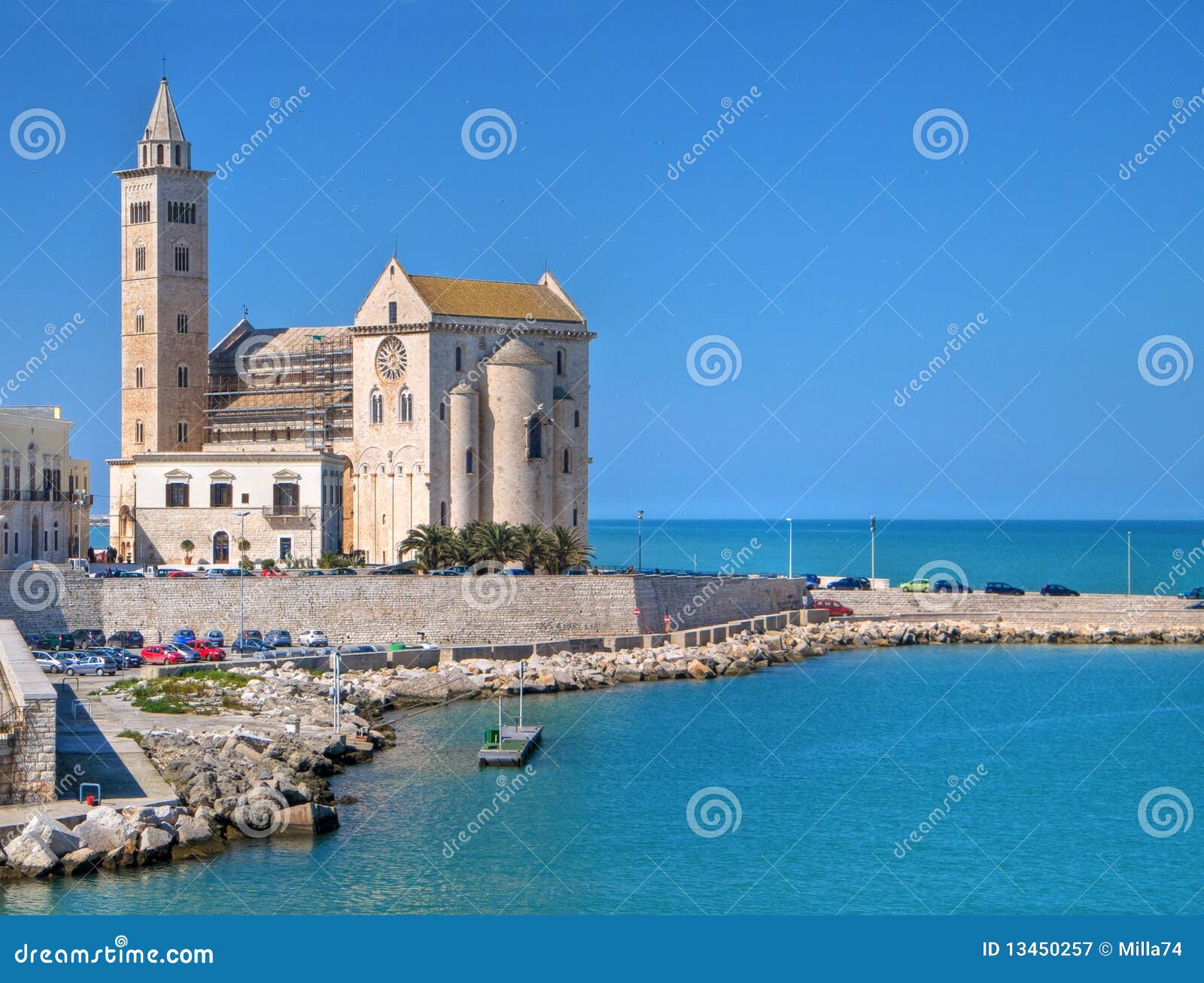 The Cathedral of Trani. Apulia. Stock Image - Image of historical ...