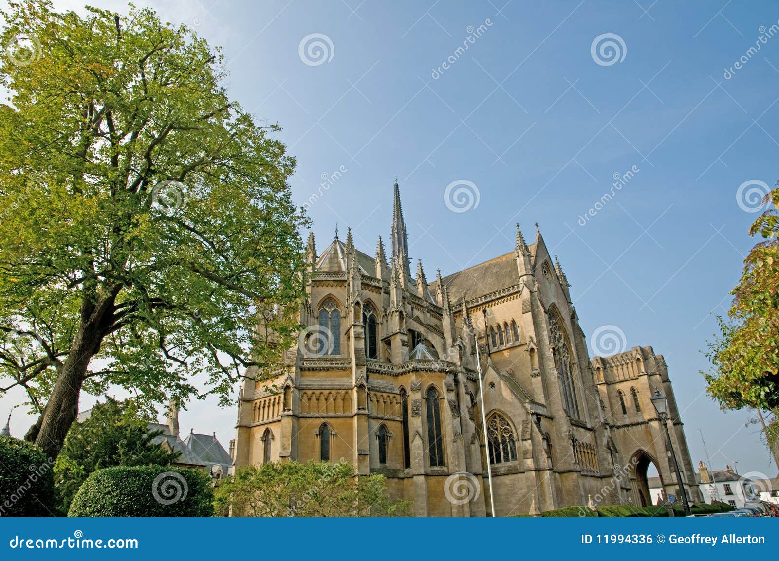 Cathedral and trees stock photo. Image of england, europe - 11994336