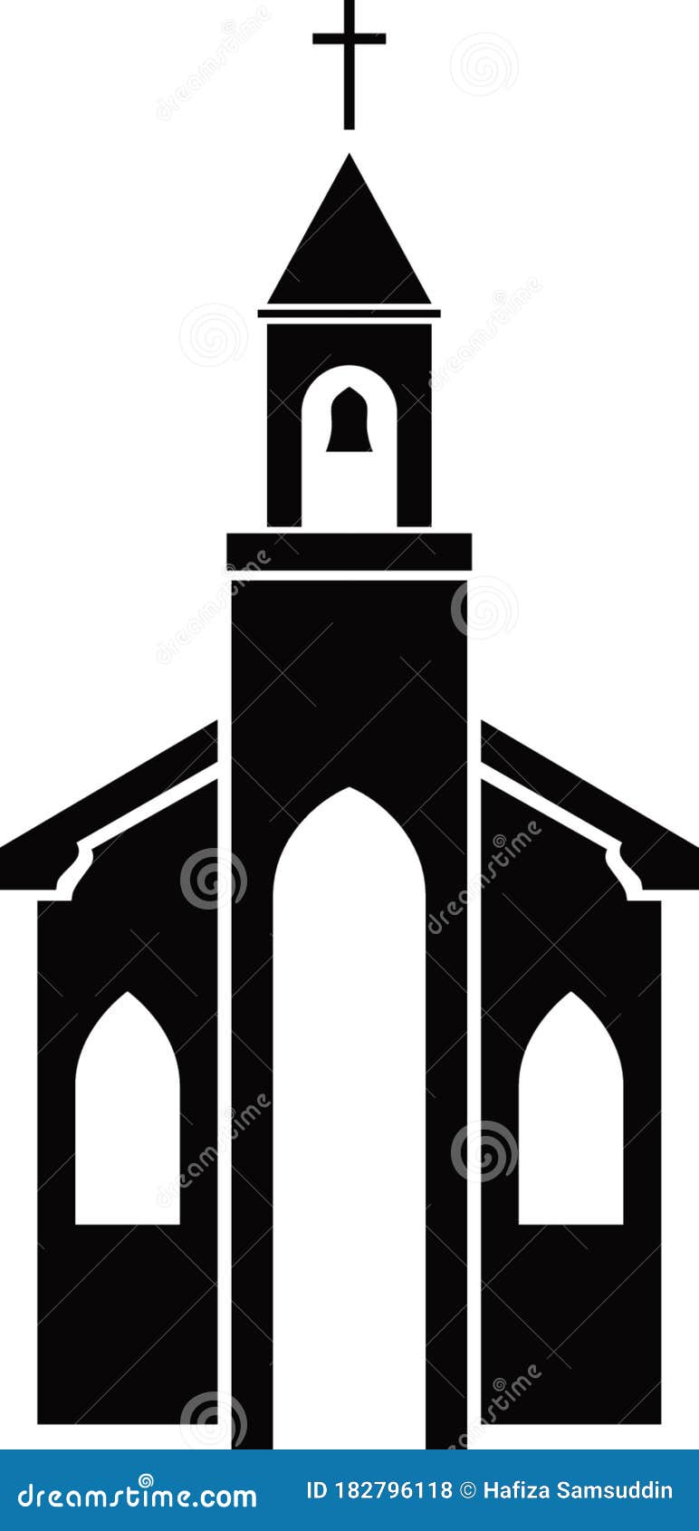 Cathedral stock vector. Illustration of facilities, christian - 182796118