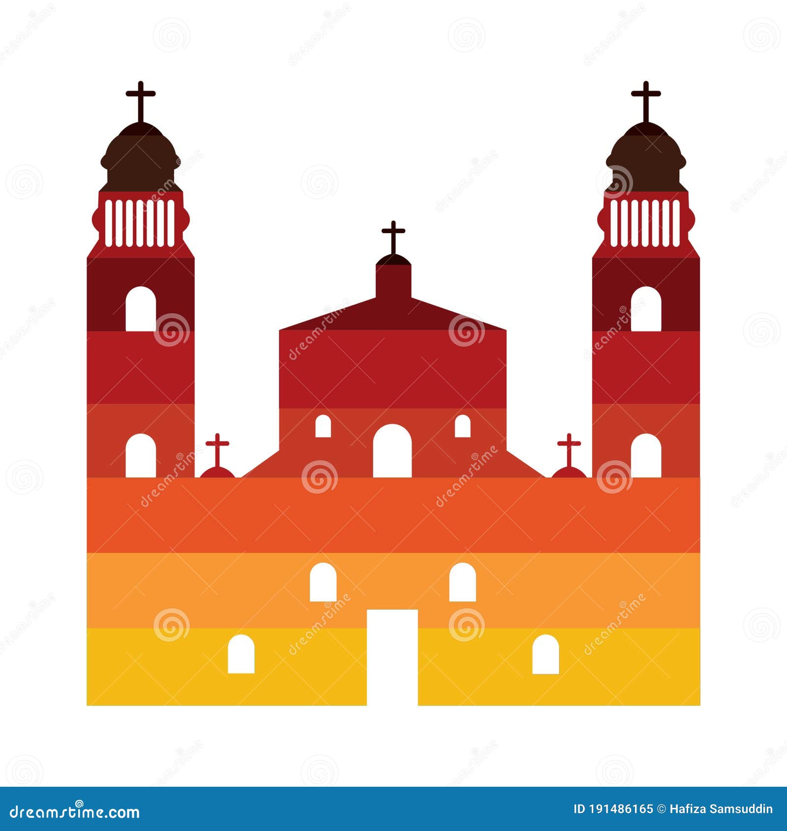 Cathedral. Vector Illustration Decorative Design Stock Vector ...