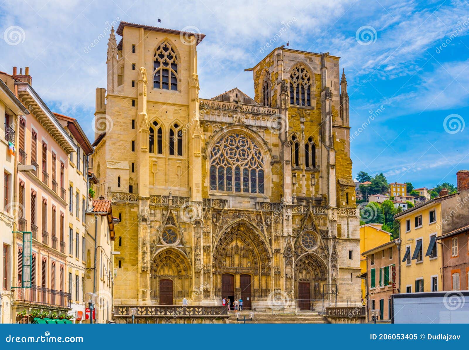Cathedral in Vienne, France Stock Image - Image of rhone, france: 206053405