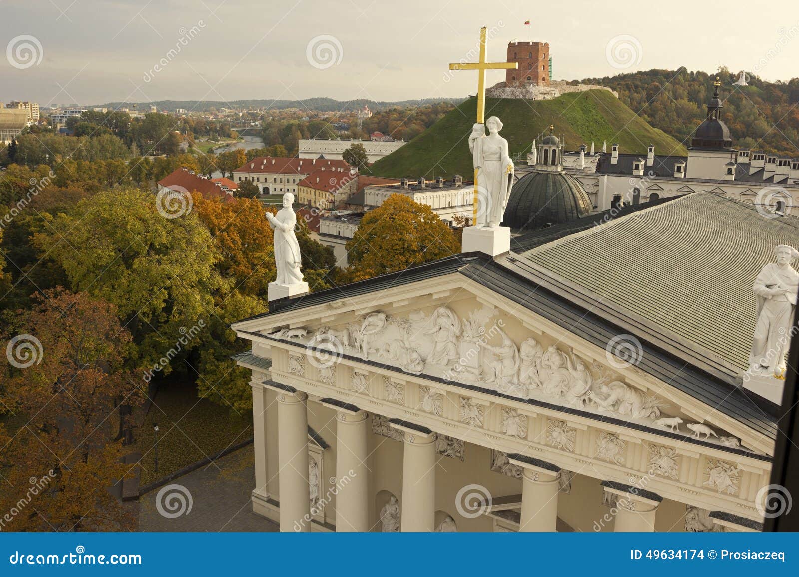 The Cathedral of Vilnius in Autumn Stock Photo - Image of saint ...