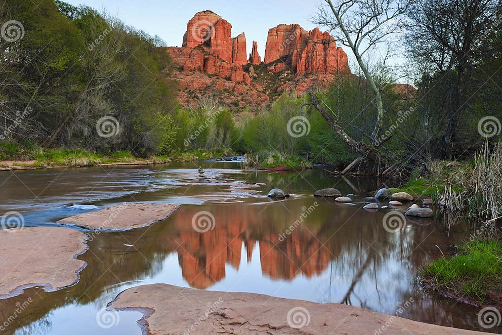 Catherdral Rock stock photo. Image of clouds, forest - 24394800