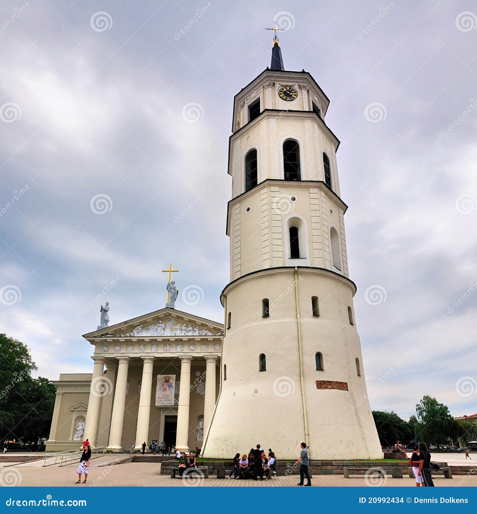 Vilnius, Lithuania. Famous Tower Of Gediminas Or Gedimino In Historic ...