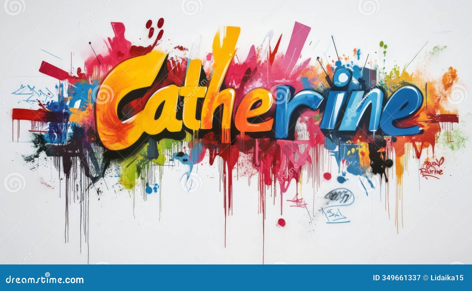 Catherine Graffiti Splash Designt Stock Photo | CartoonDealer.com ...