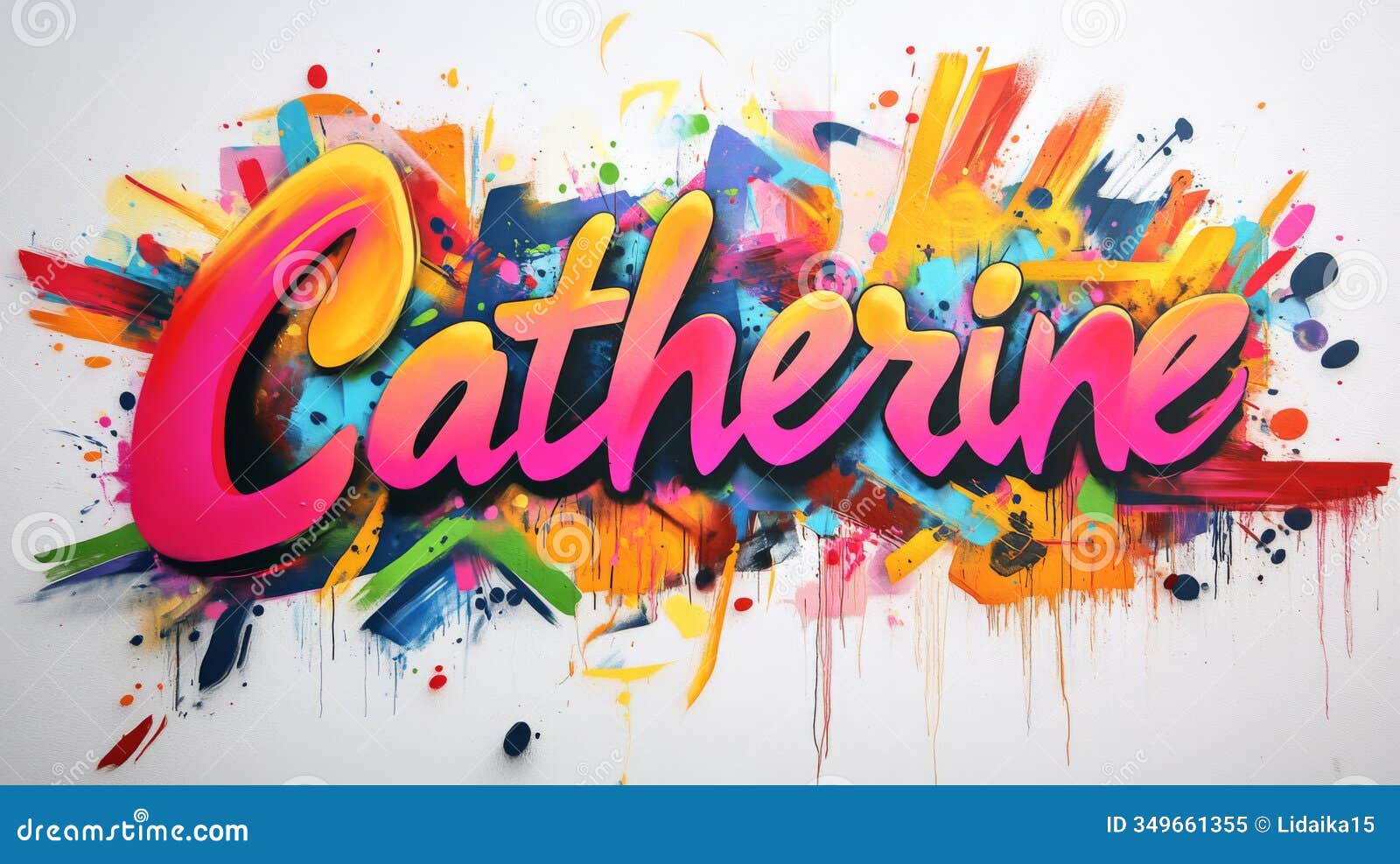 Catherine Graffiti Splash Designt Stock Photo | CartoonDealer.com ...