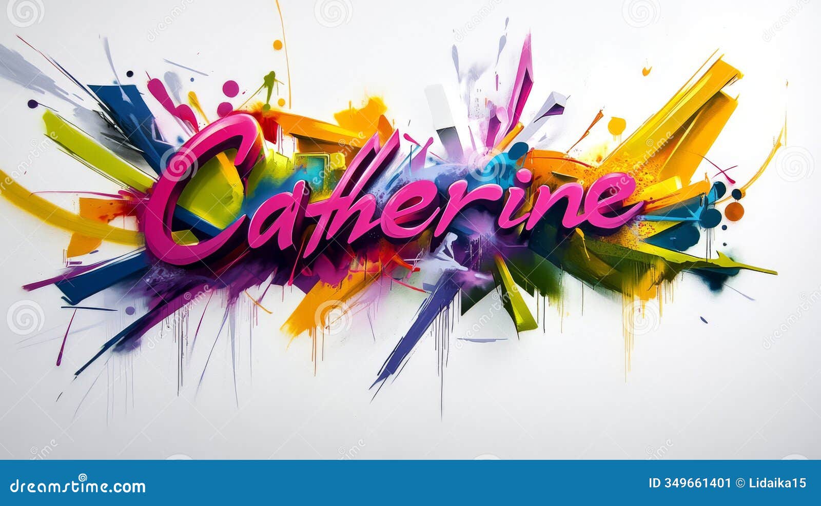 Catherine Graffiti Splash Designt Stock Image | CartoonDealer.com ...