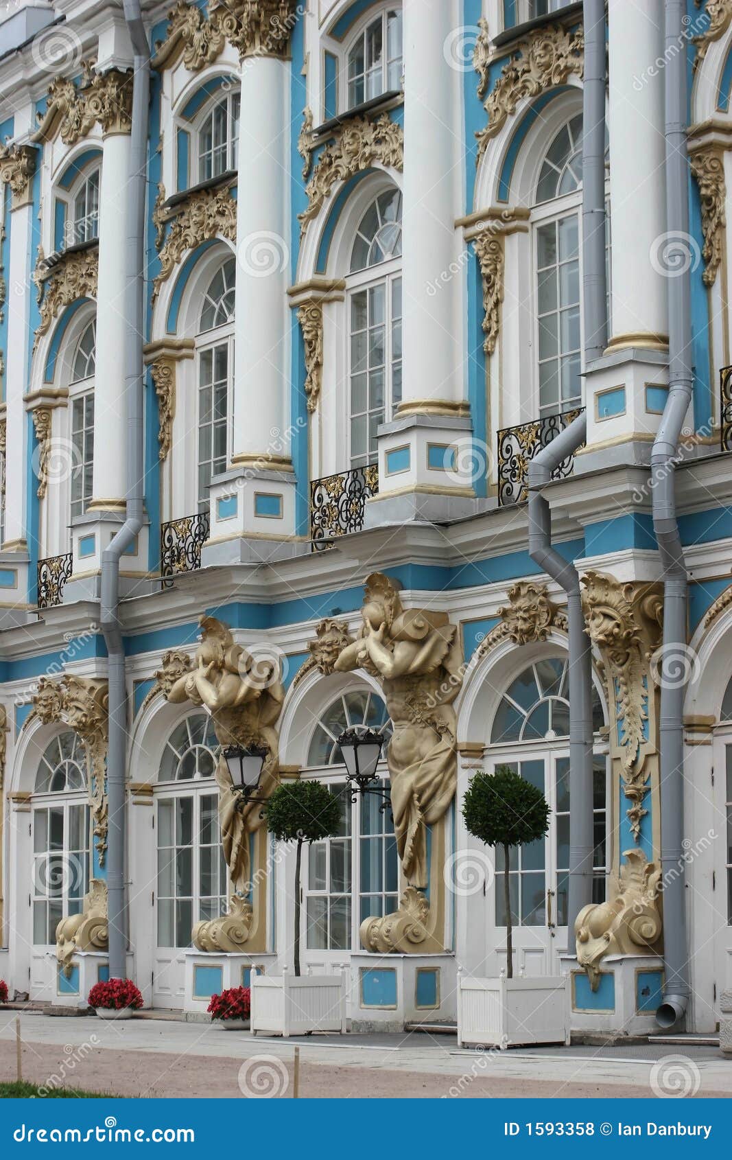 Catherine Palace Front stock photo. Image of pillars, column - 1593358