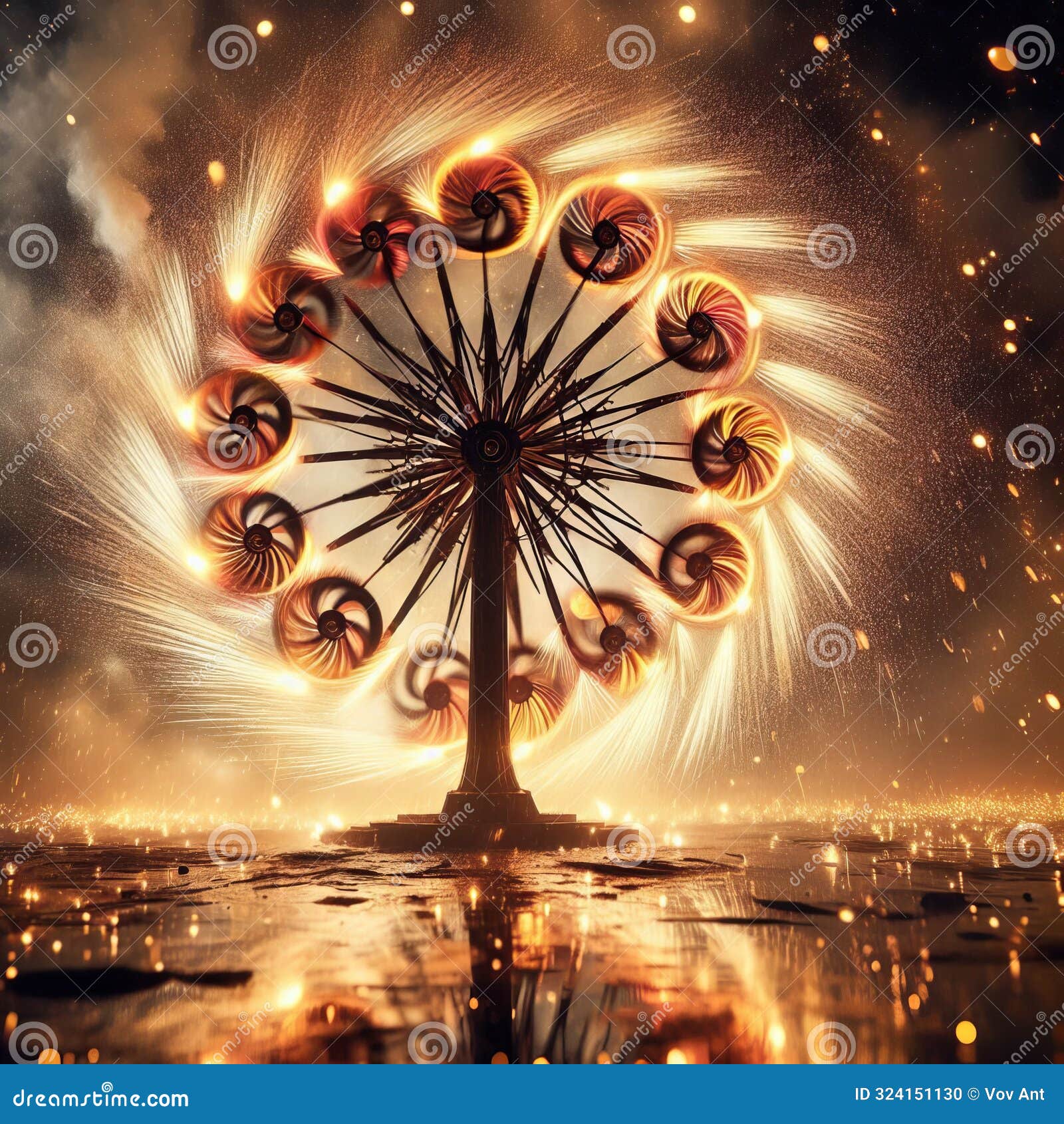 84 6. Catherine Wheels_ Rotating Fireworks that Spin Rapidly Wh Stock ...