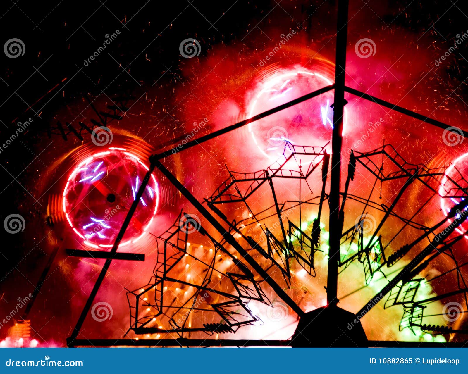 Catherine Wheels Spinning Frenzy Royalty-Free Stock Photography ...