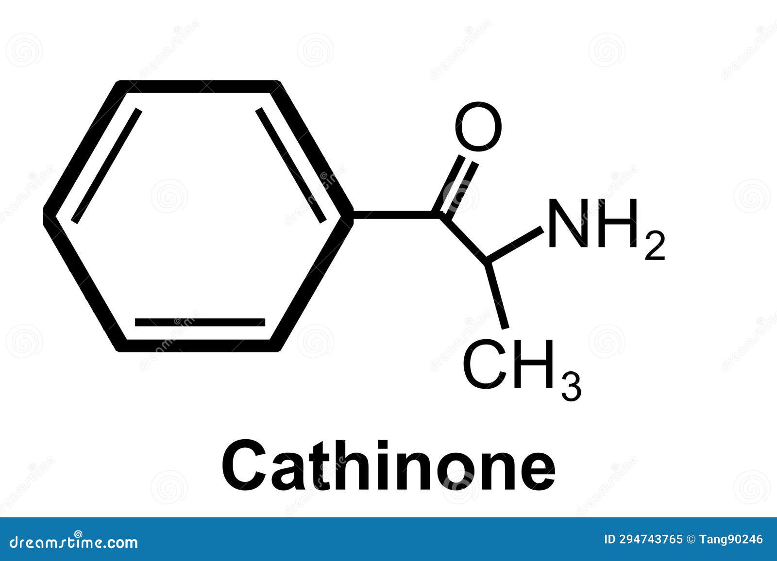 Cathinone Chemical Molecular Structure Isolated Stock Illustration ...