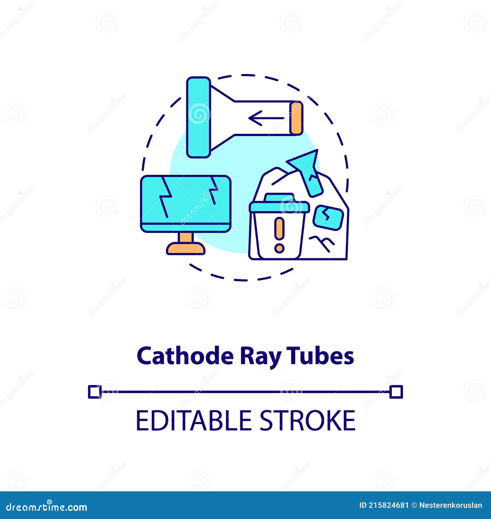 Cathode Ray Tubes Concept Icon Cartoon Vector | CartoonDealer.com ...