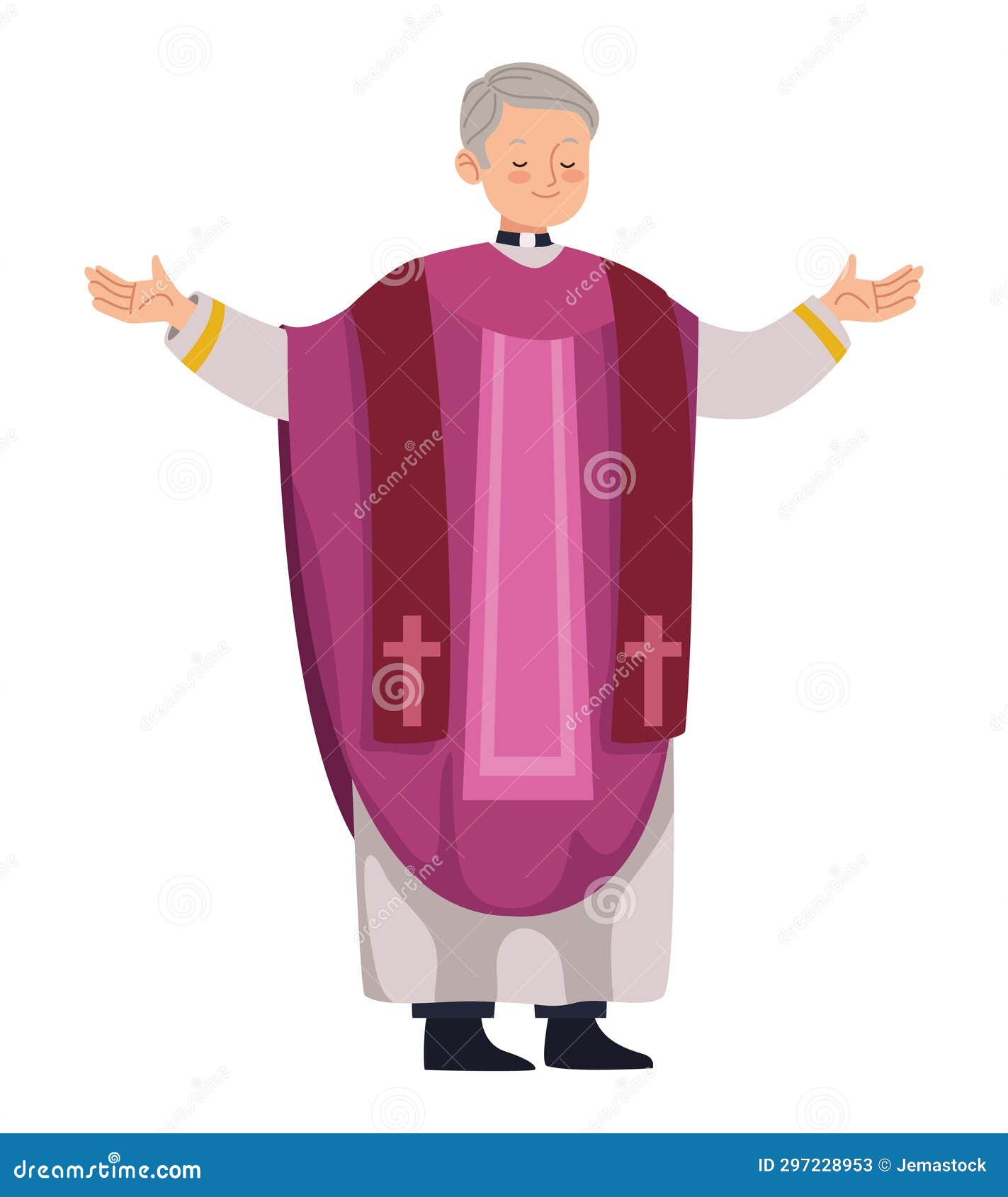 Catholic bishop character stock illustration. Illustration of hierarchy ...