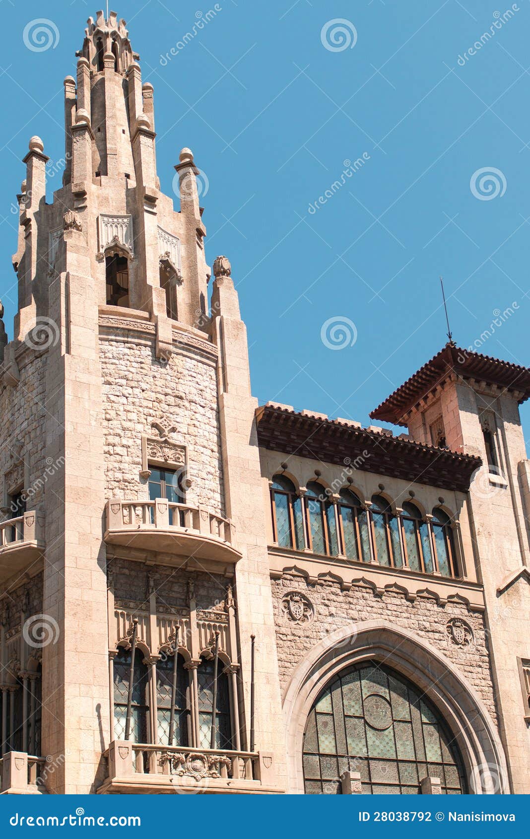 Catholic Building in Barcelona Stock Photo - Image of barcelona ...