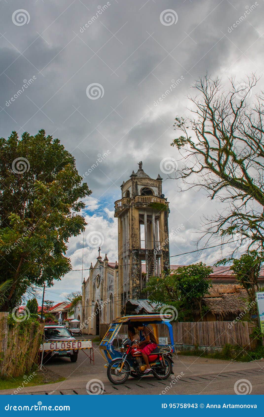 Catholic Cathedral in the Philippines. Pandan, Panay Editorial Stock ...