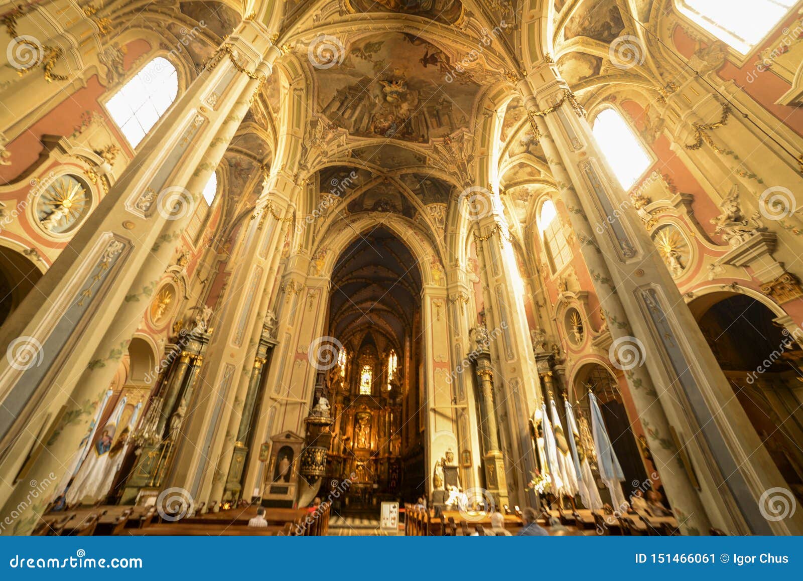 Catholic Cathedral of St. Yuri in Lviv, Ukraine Editorial Photo - Image ...
