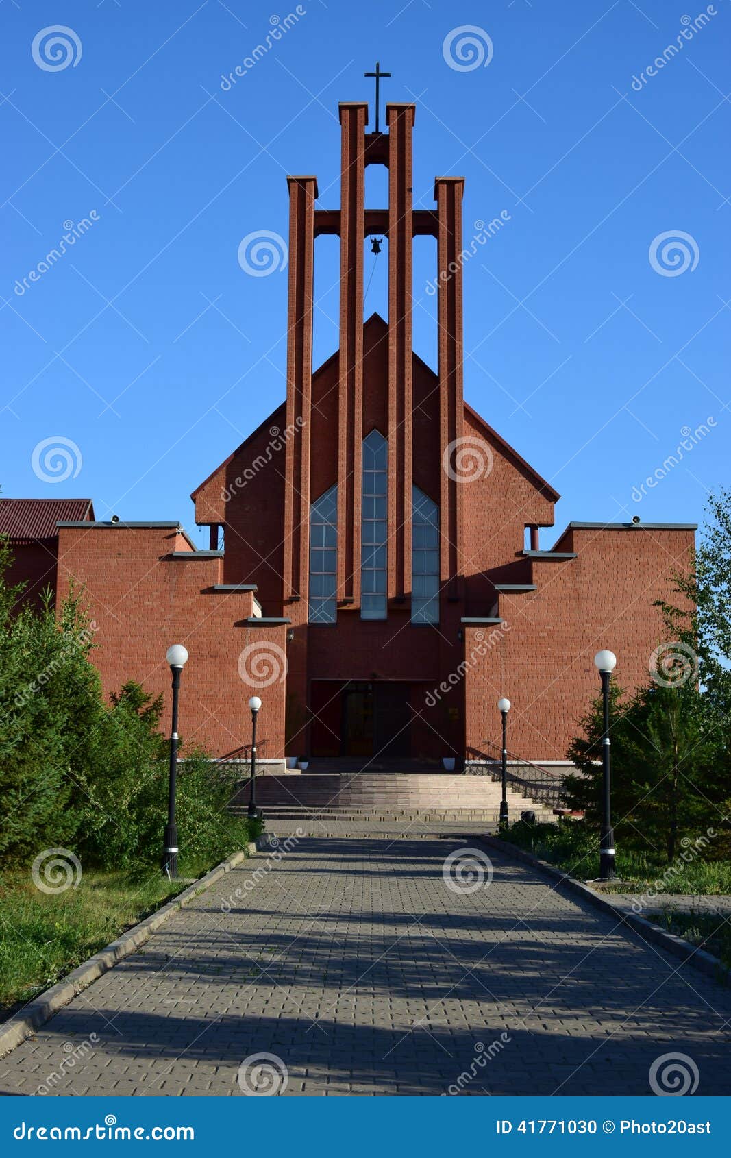 Catholic church in Astana editorial image. Image of buildings - 41771030