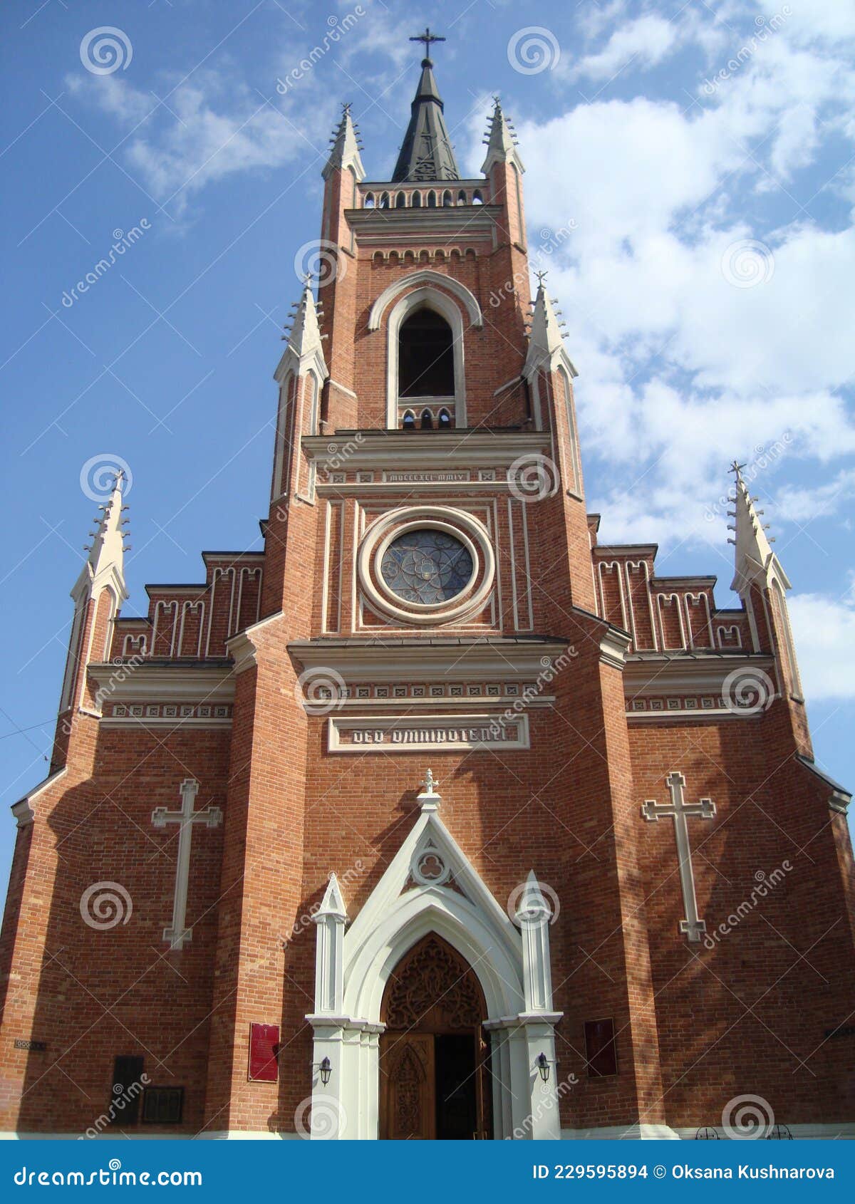 Catholic Church on the Background of Blue Sky Stock Photo - Image of ...