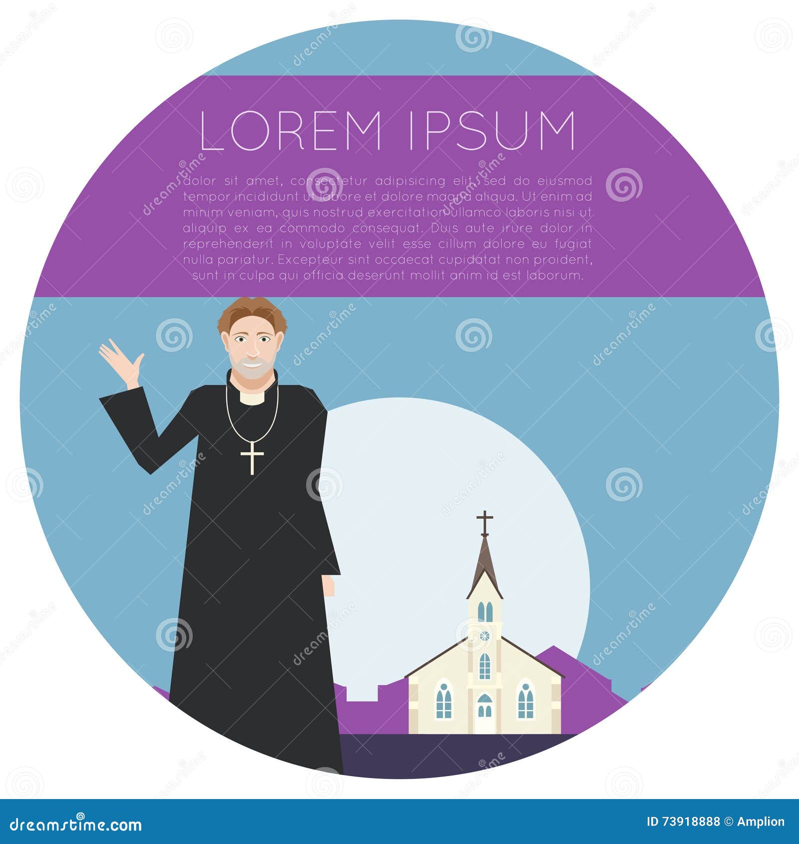 Catholic Church Banner stock vector. Illustration of christianity ...