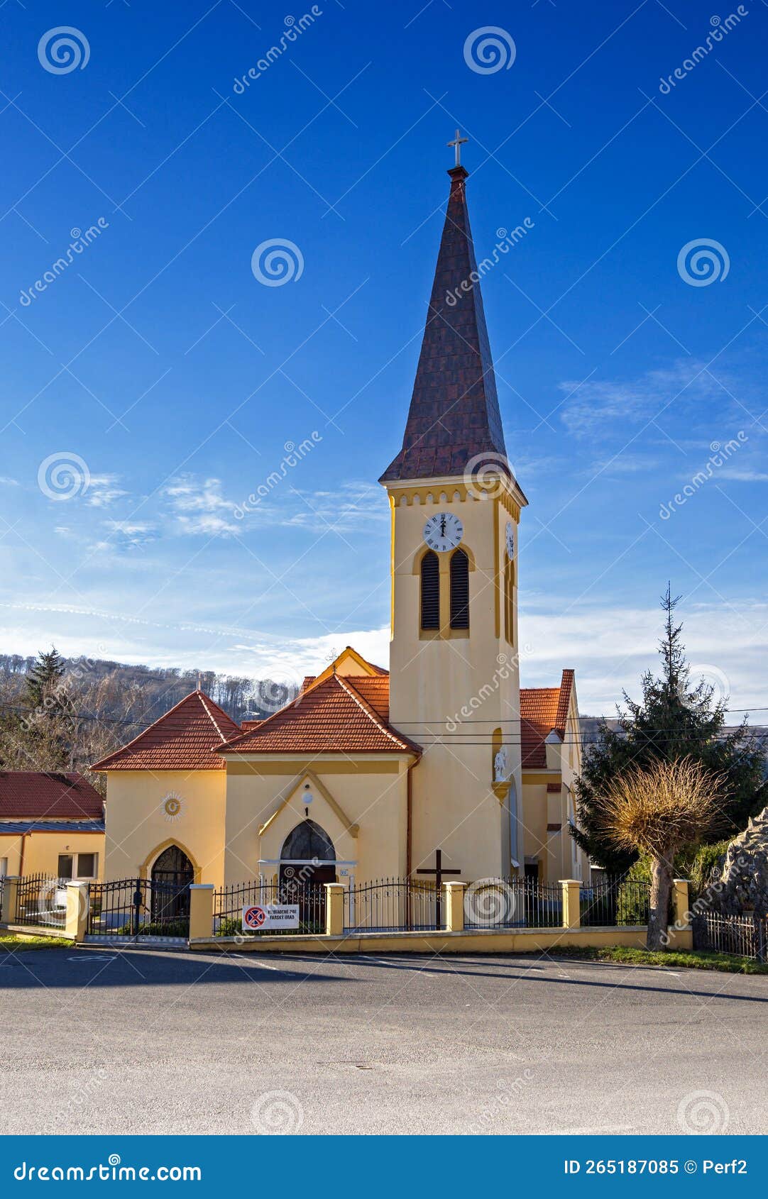 Church in Borinka stock image. Image of slovakia, catholic - 265187085