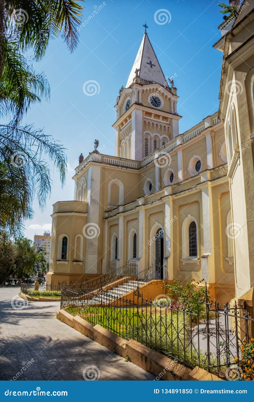Catholic Church in Brazil stock photo. Image of cross - 134891850