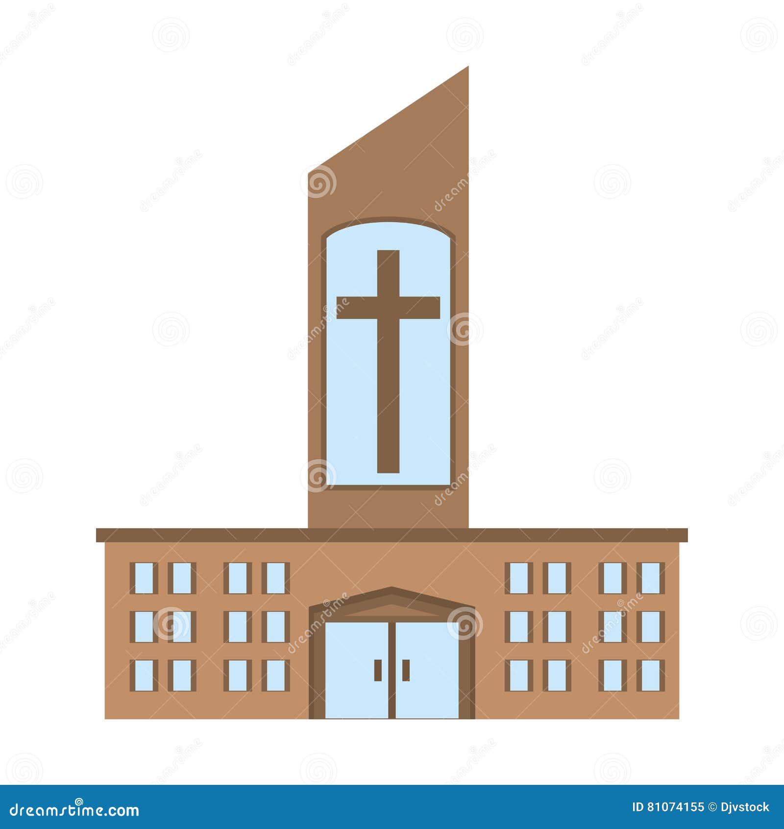 Catholic Church Building Icon Design Stock Vector - Illustration of ...