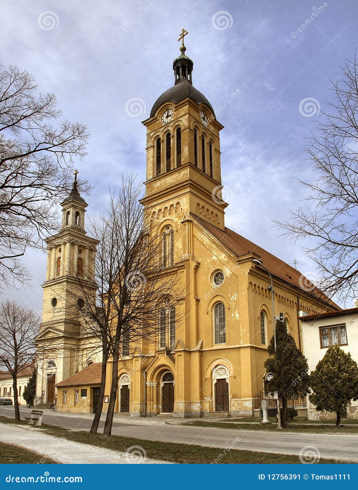 Catholic Church in City Modra Stock Image - Image of catholic, colour ...