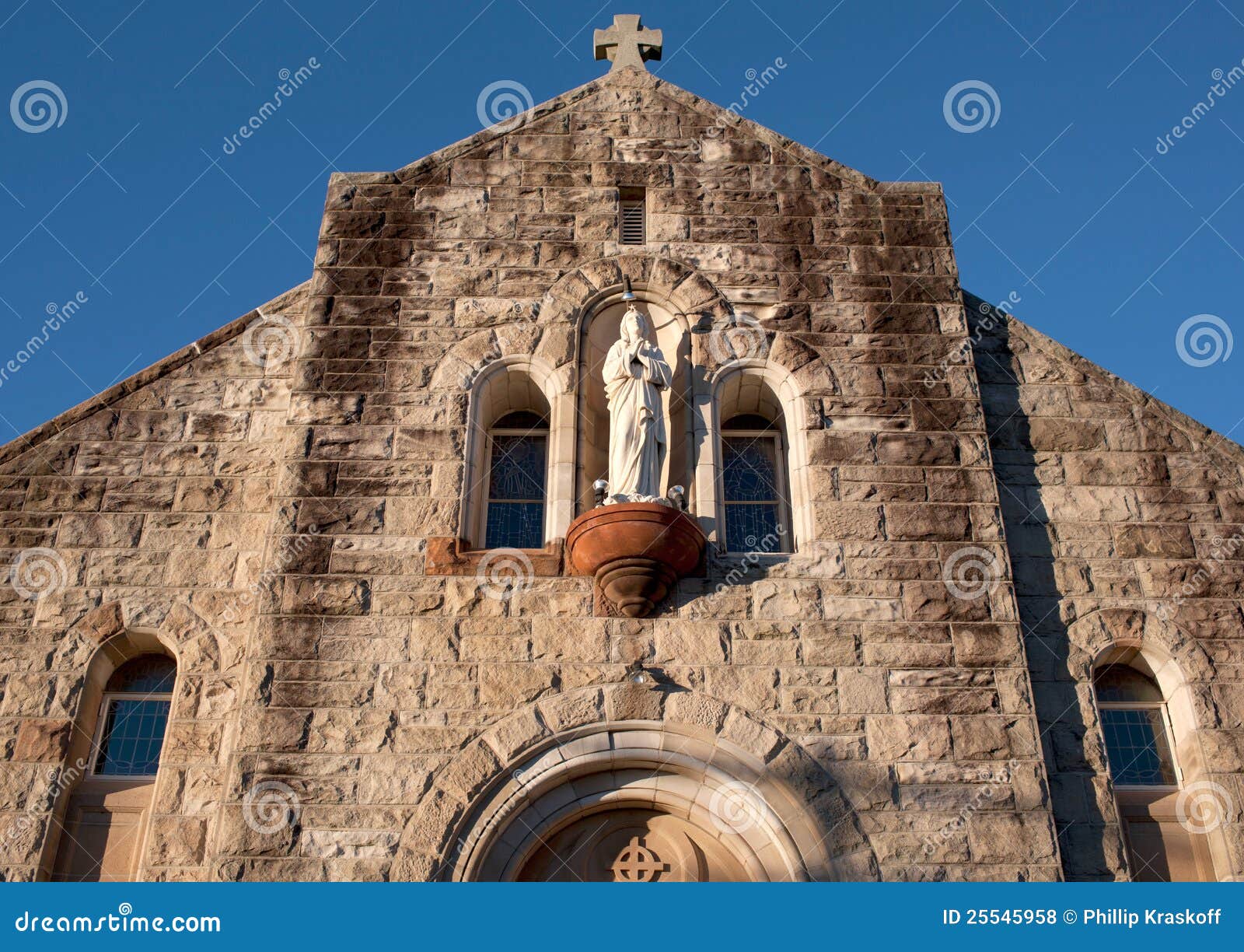 Catholic Church Facade stock photo. Image of prayer, architecture ...