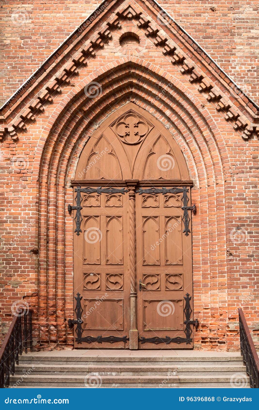 Catholic Church Front Entrance Stock Photo - Image of building ...