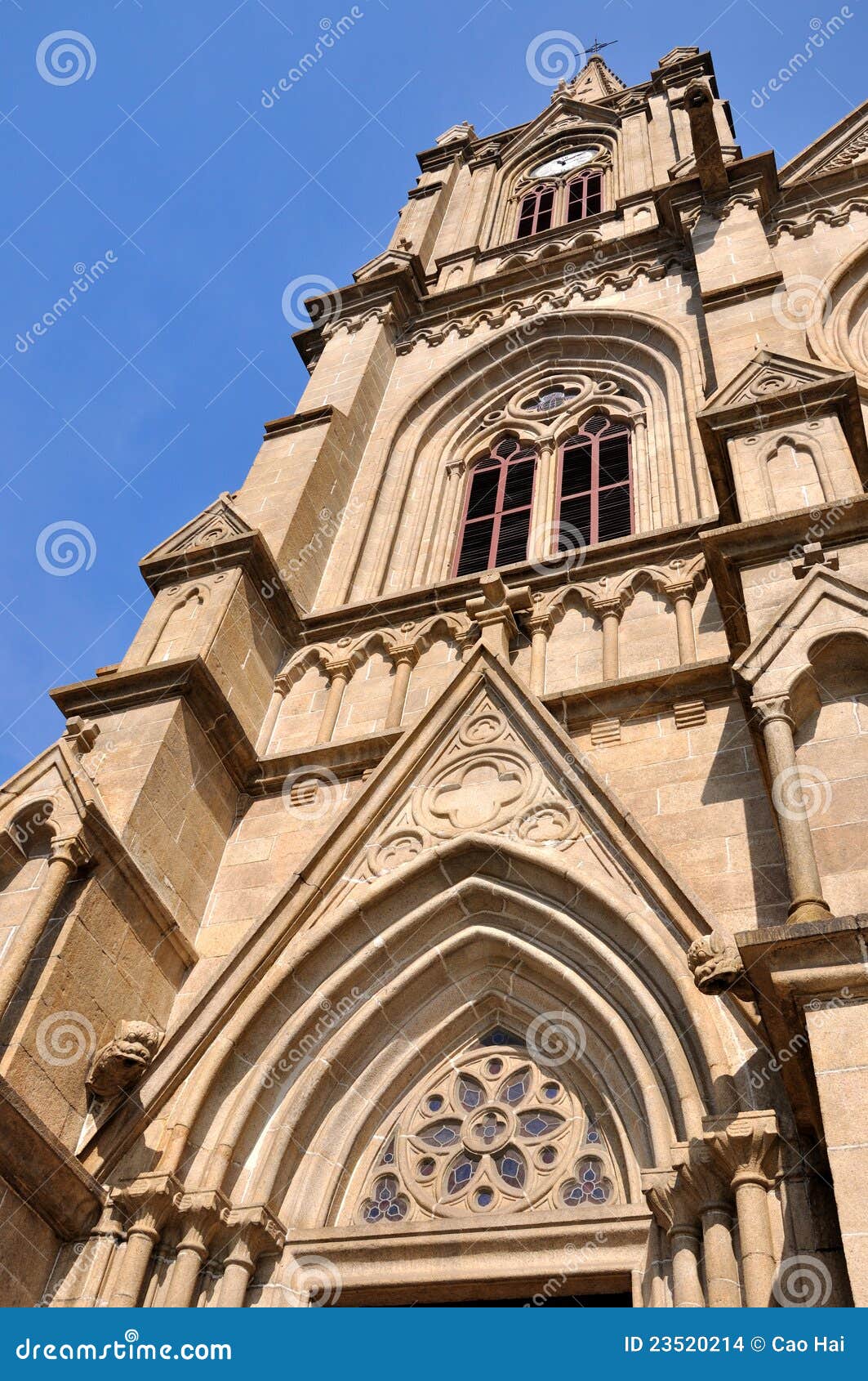 Catholic Church in Gothic Architecture Style Stock Photo - Image of ...