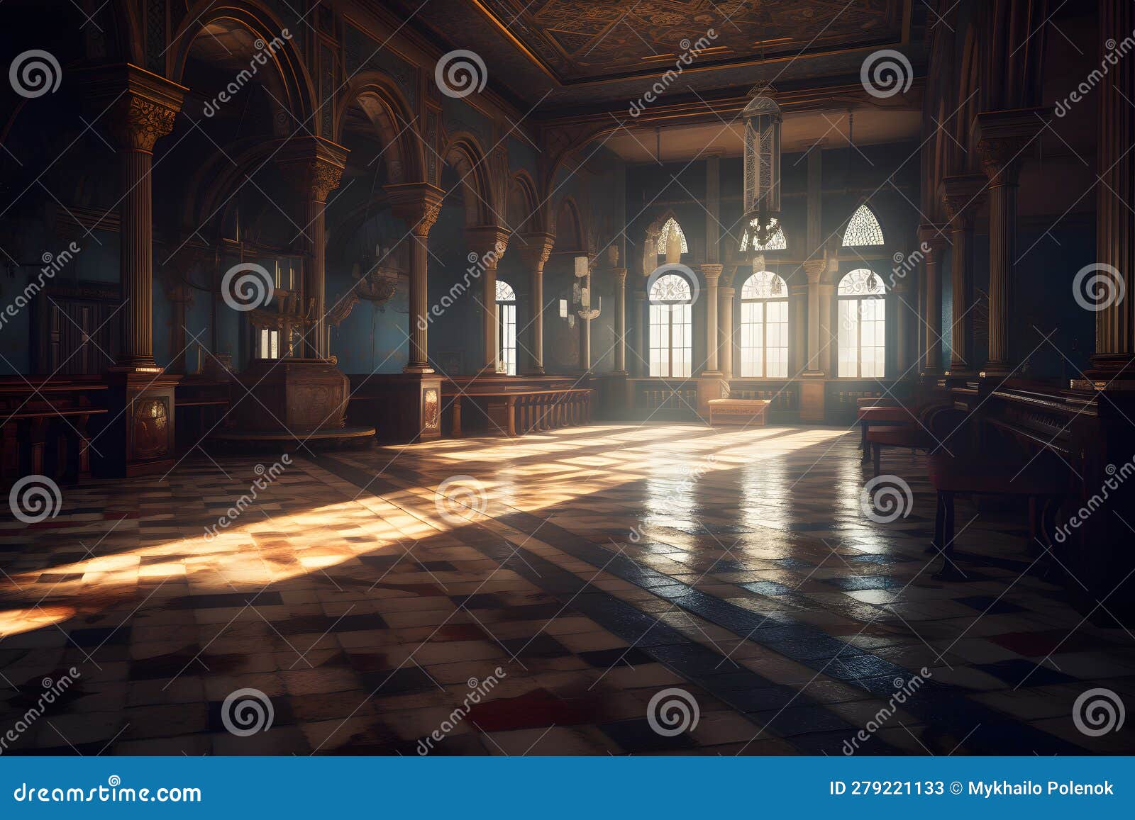 Catholic Church Interior View. Neural Network AI Generated Stock ... Catholic Church Interior View. Neural Network AI Generated Stock ...