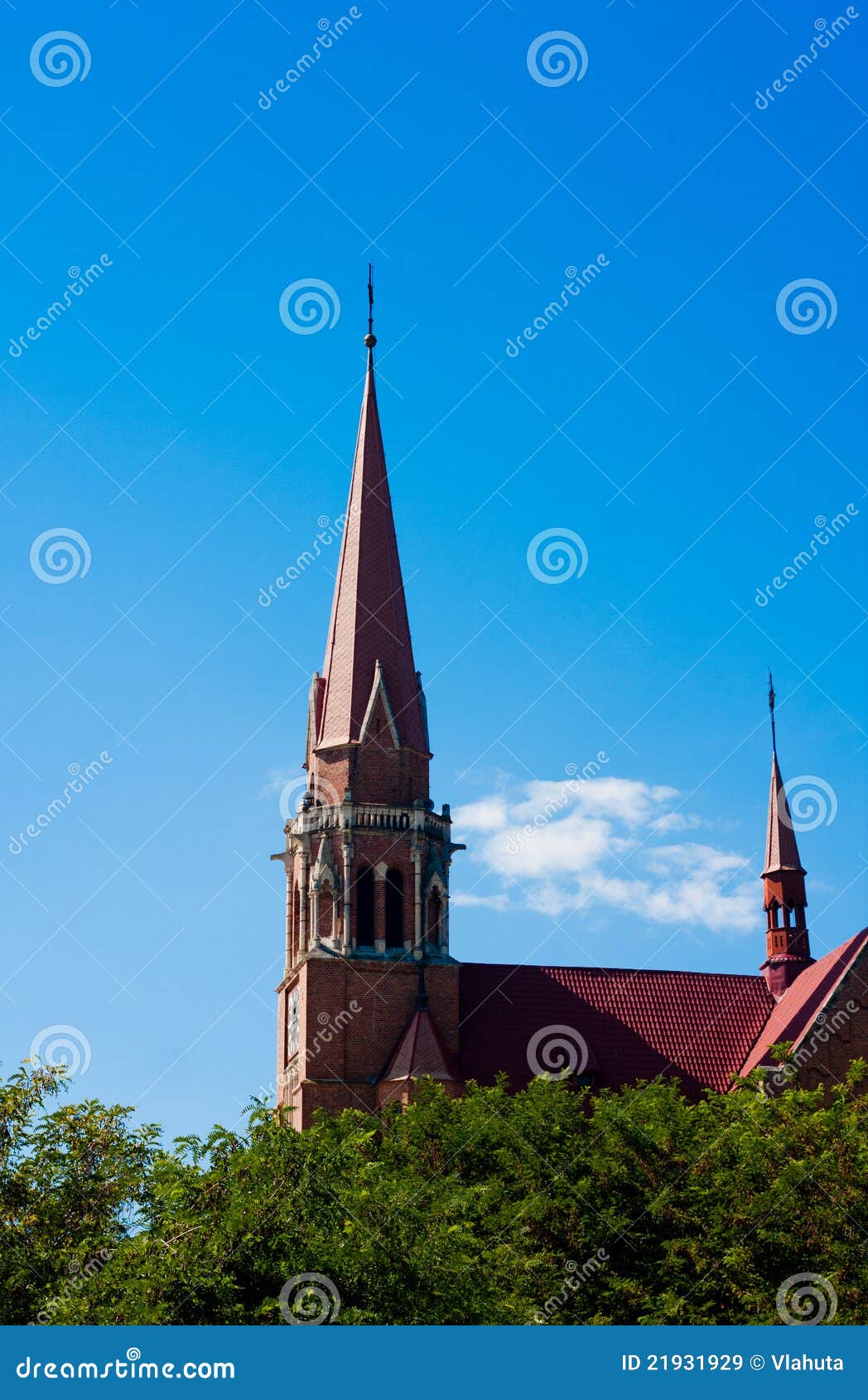 Catholic church in Romania stock image. Image of cloud - 21931929
