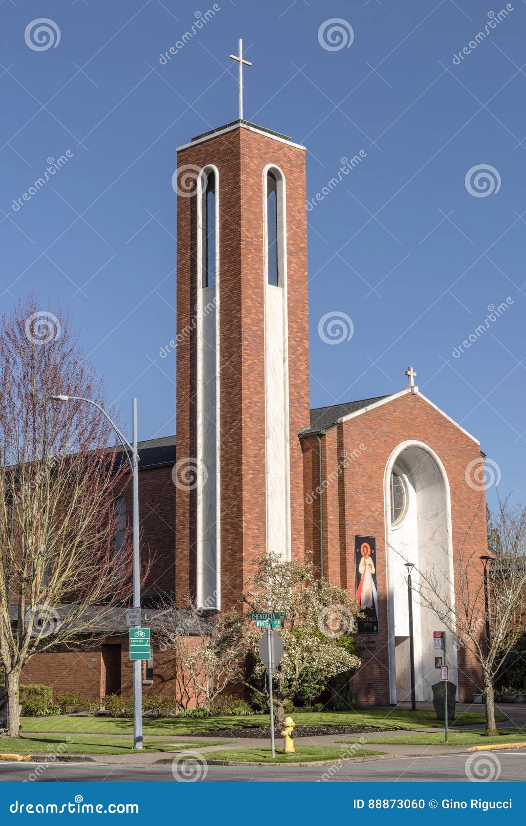 Catholic Church in Salem Oregon. Editorial Image - Image of salem ...