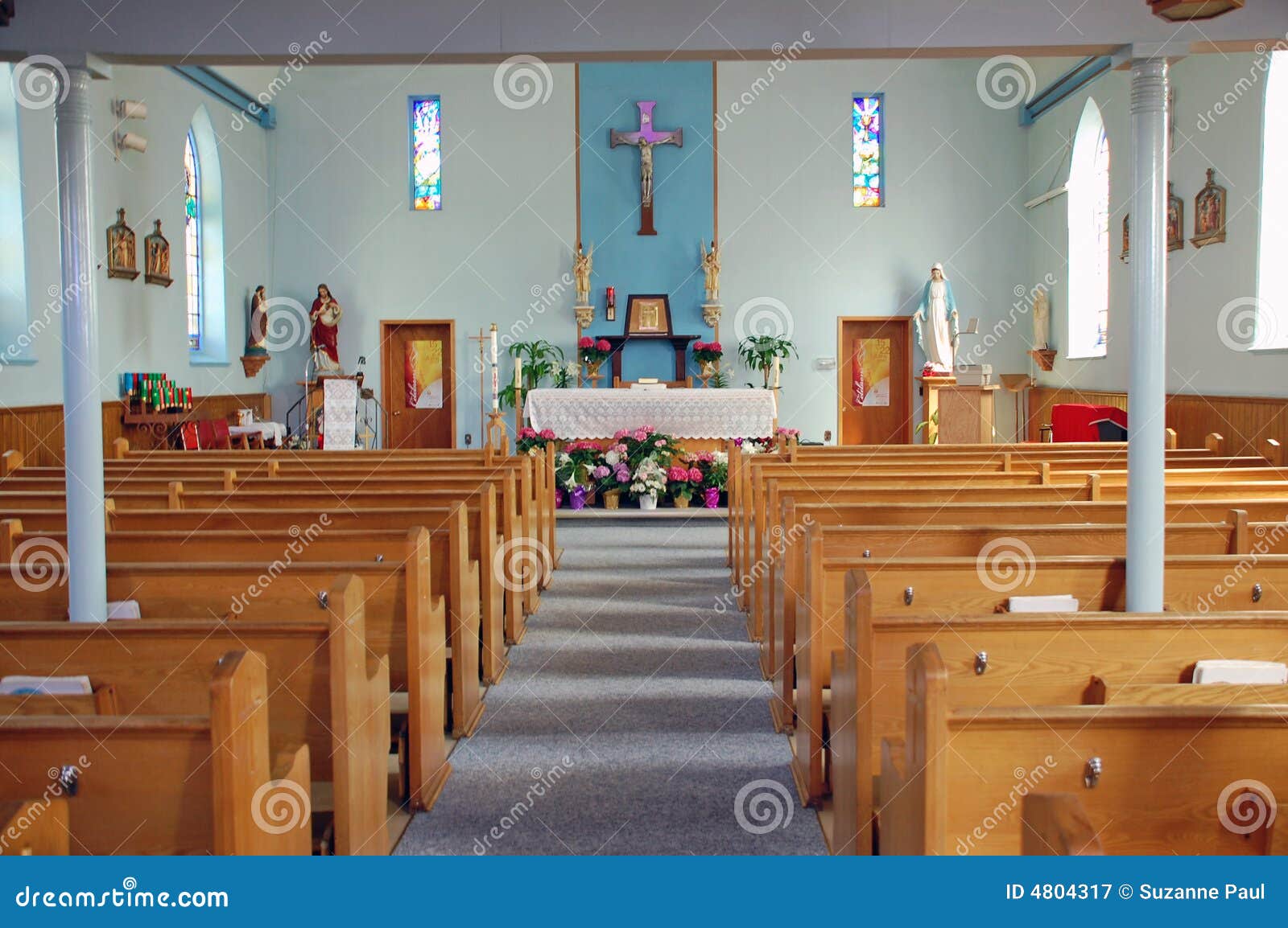 Catholic Church Sanctuary stock image. Image of church - 4804317