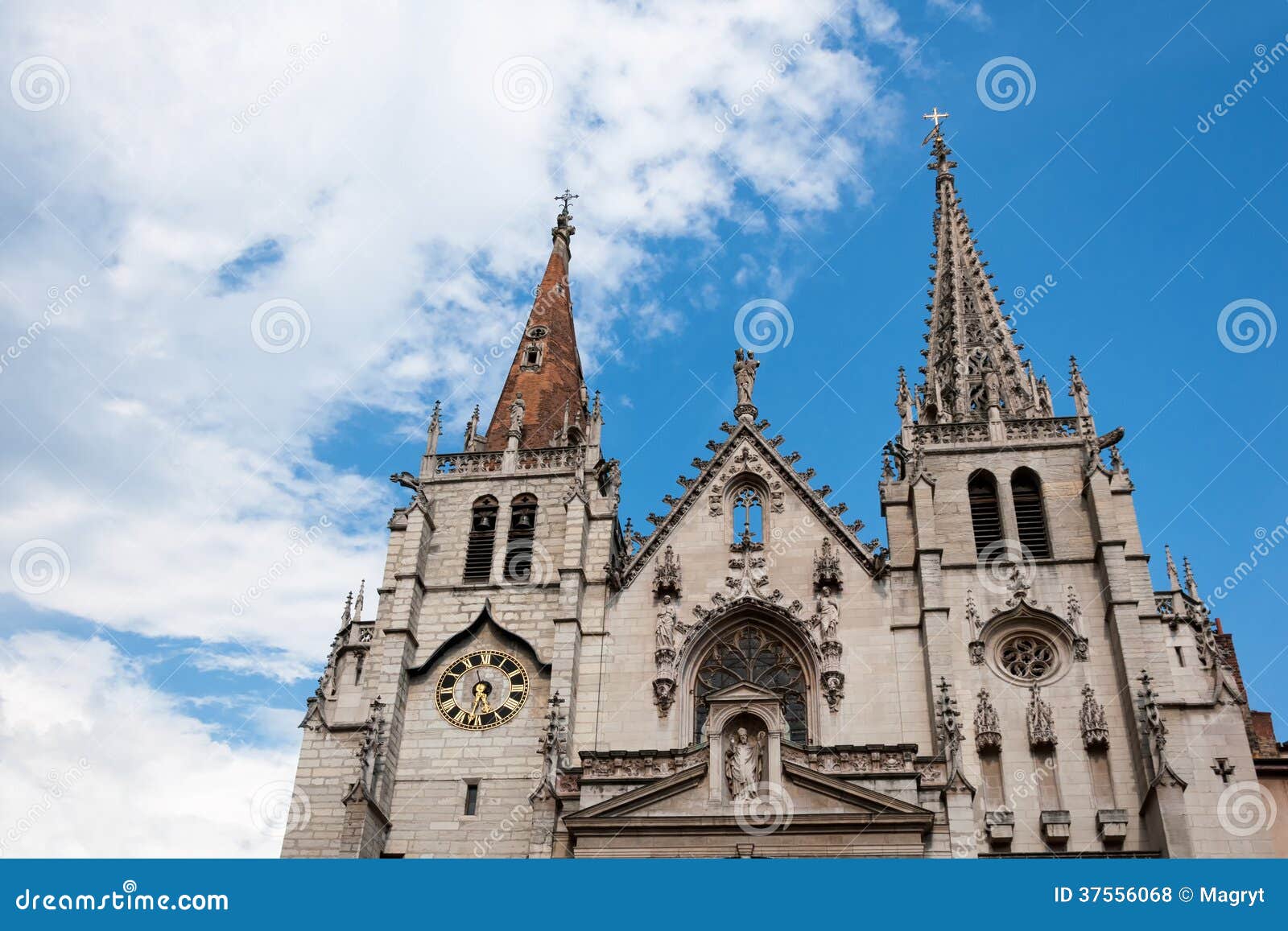 Catholic Church on the Square in Lyon Stock Photo - Image of ...