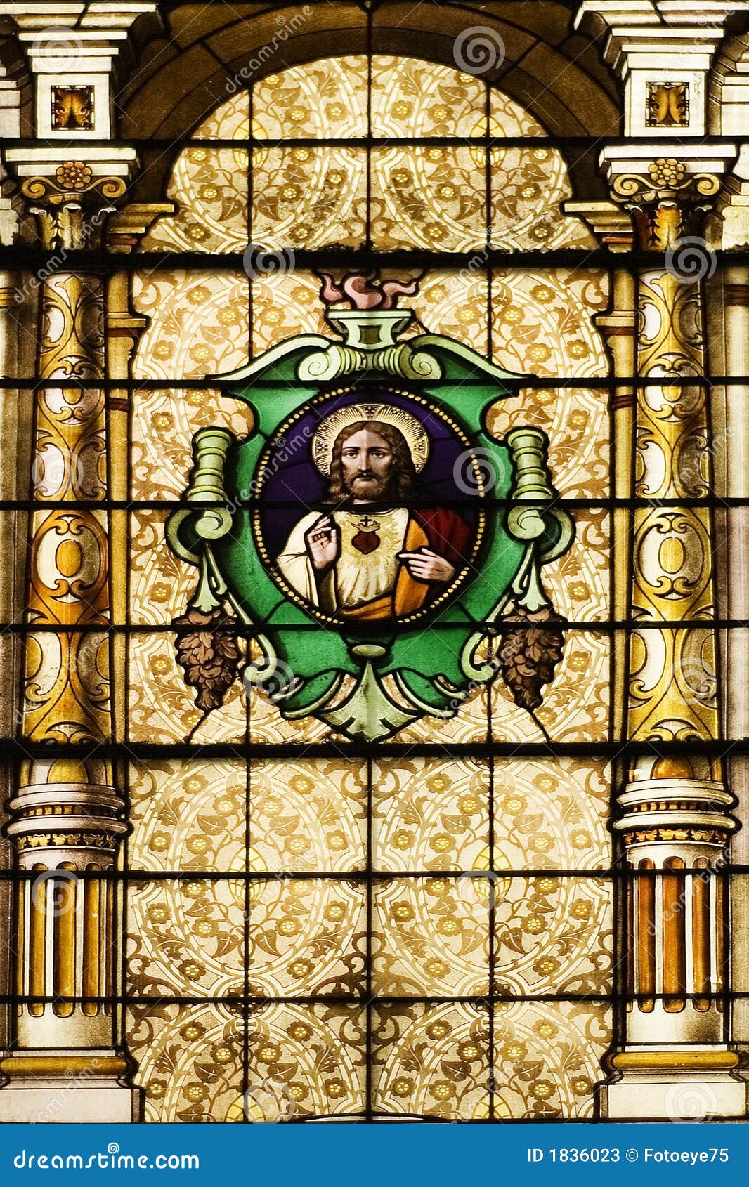 Catholic Church Stained Windows Stock Image - Image of church, window ...