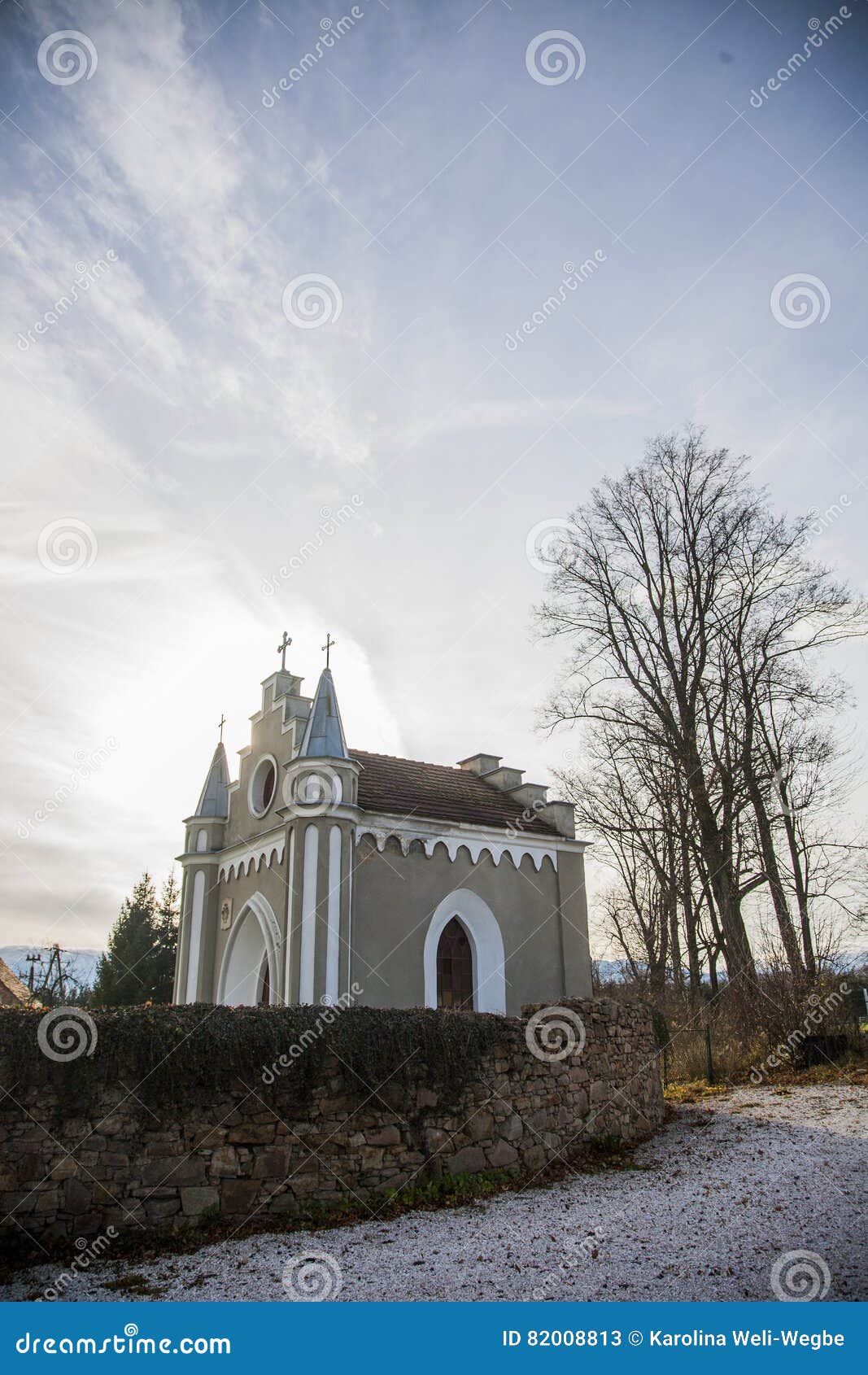 The Catholic church stock image. Image of cloudy, autumn - 82008813
