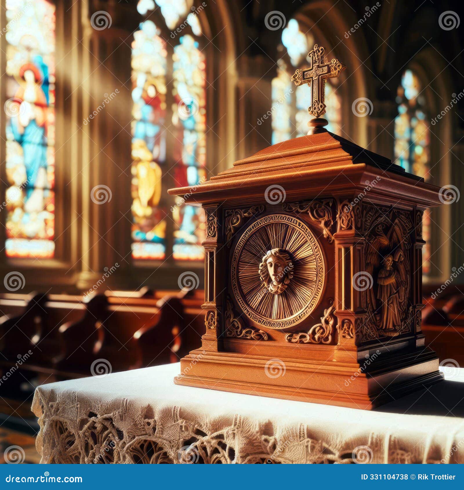 Catholic Church Tabernacle stock illustration. Illustration of columns ...