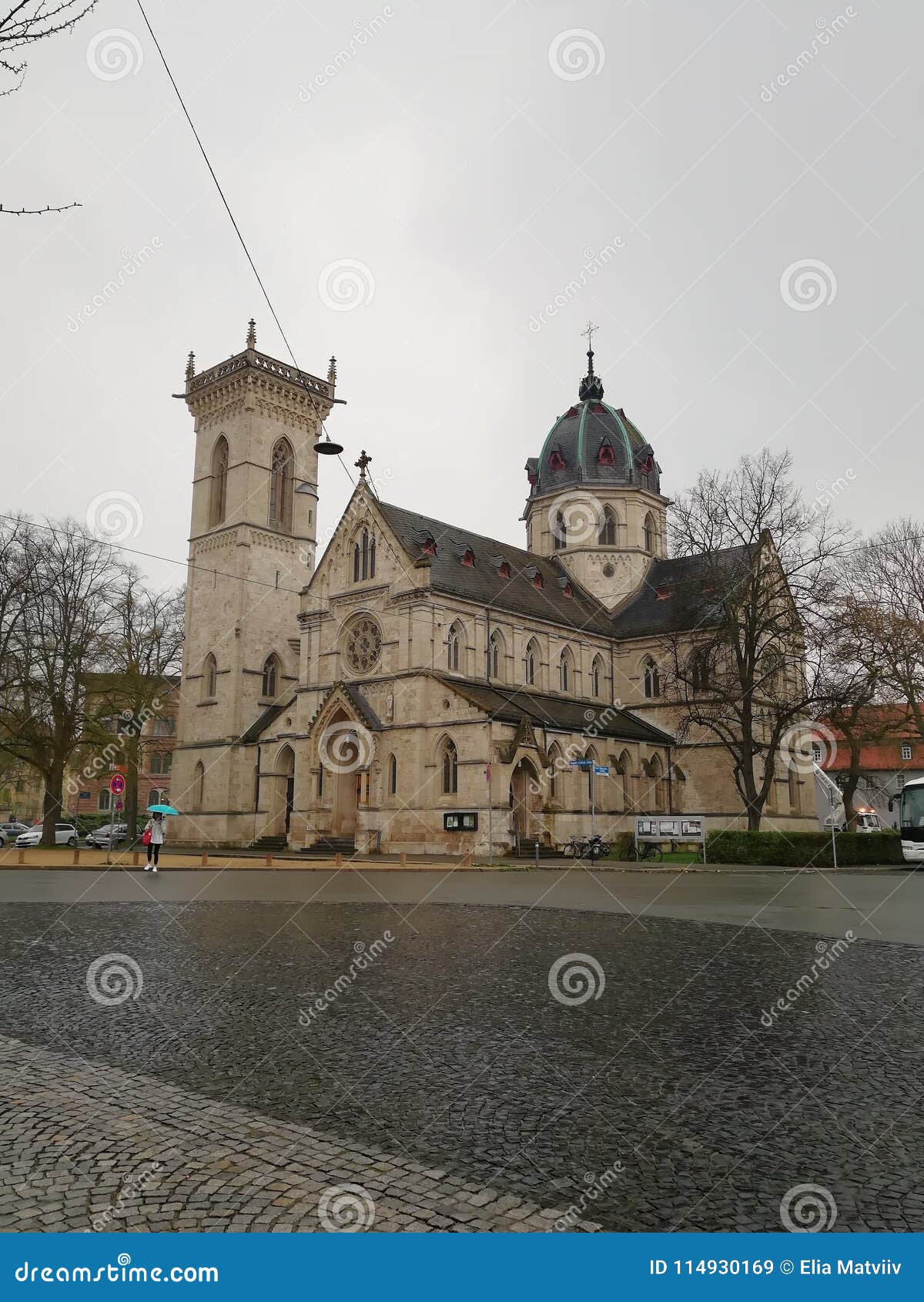 Catholic church weimar stock image. Image of gothic - 114930169