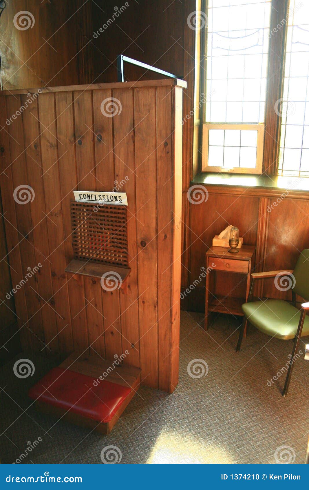 The Catholic Confessional Stock Photo - Image: 1374210