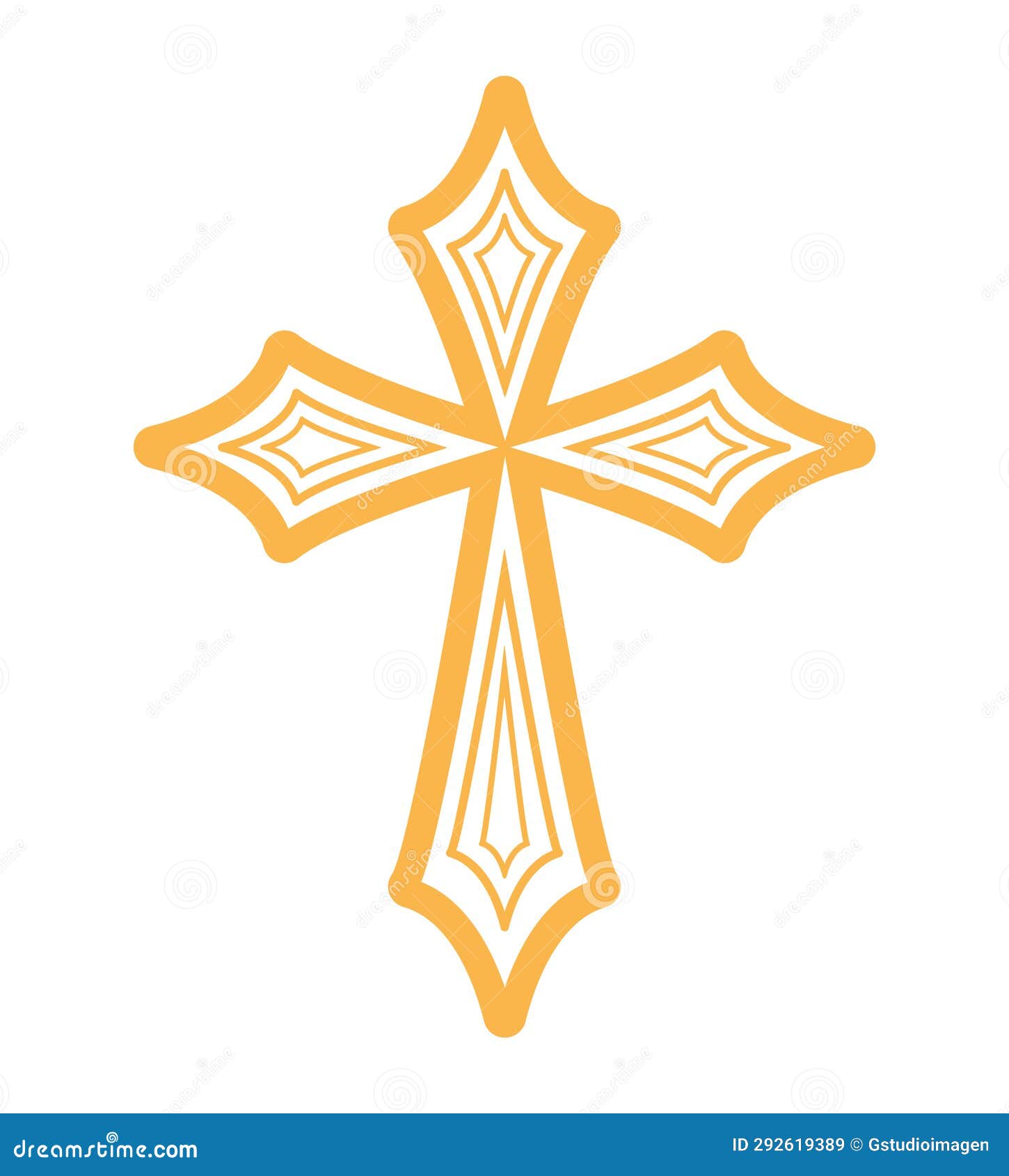 Catholic cross bless stock illustration. Illustration of bless - 292619389