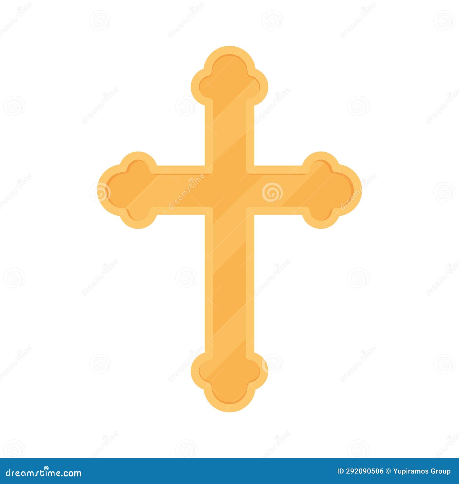 Catholic Cross Bright Illustration Stock Vector - Illustration of ...