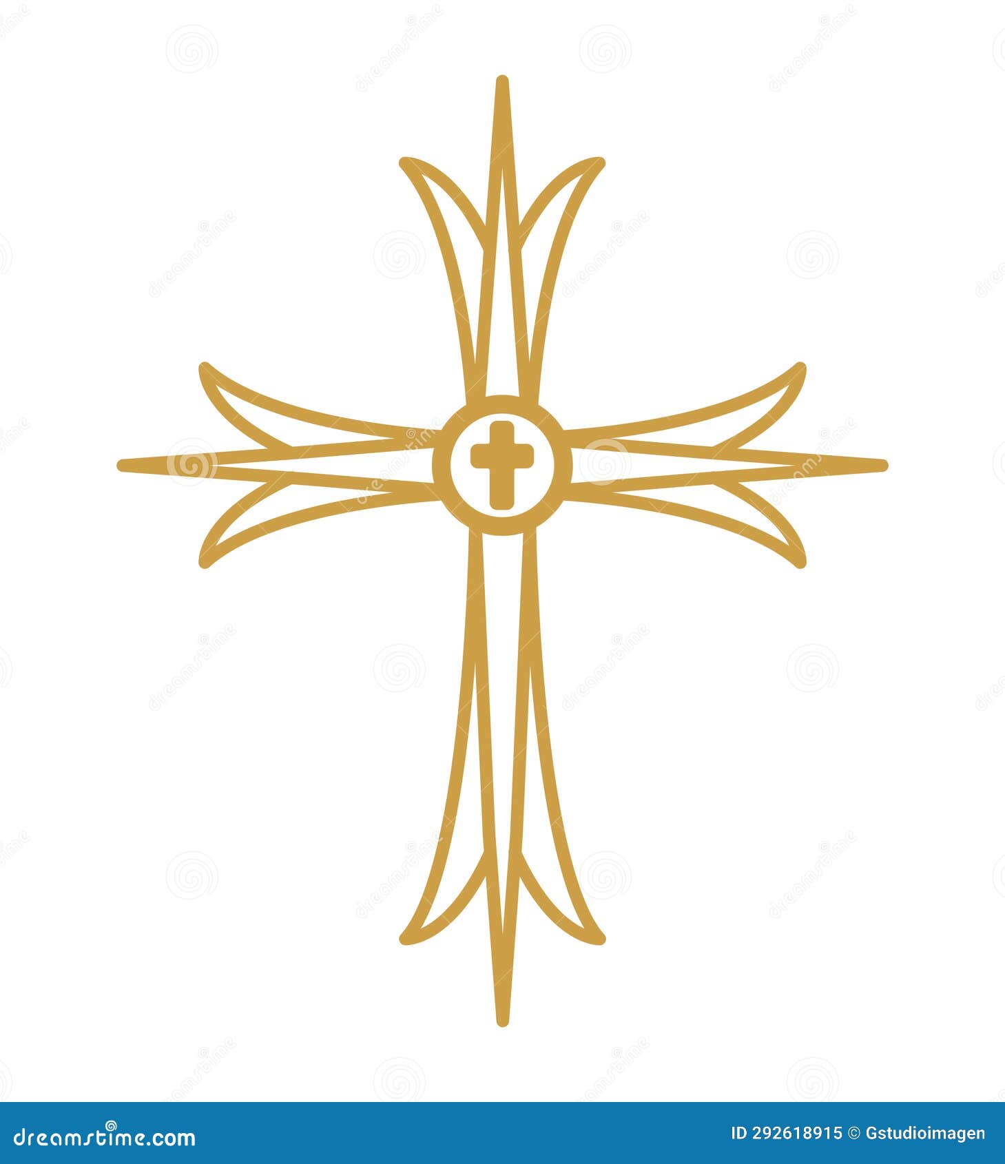 Catholic cross design stock vector. Illustration of pray - 292618915